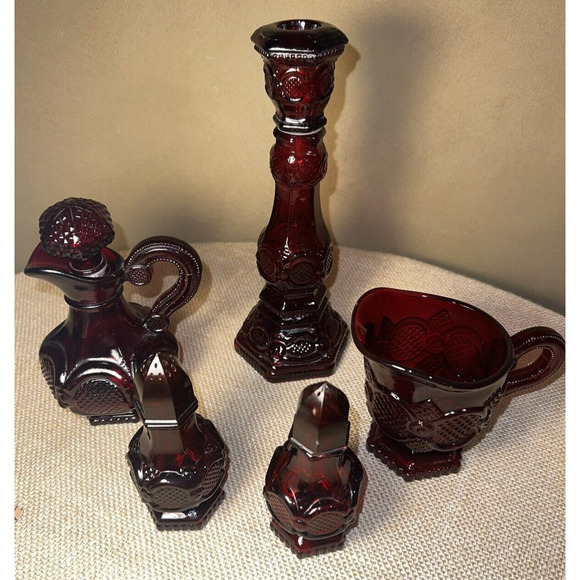 Avon | Dog | 876 Cape Cod Collection Ruby Red By Avonset Of 5 ...